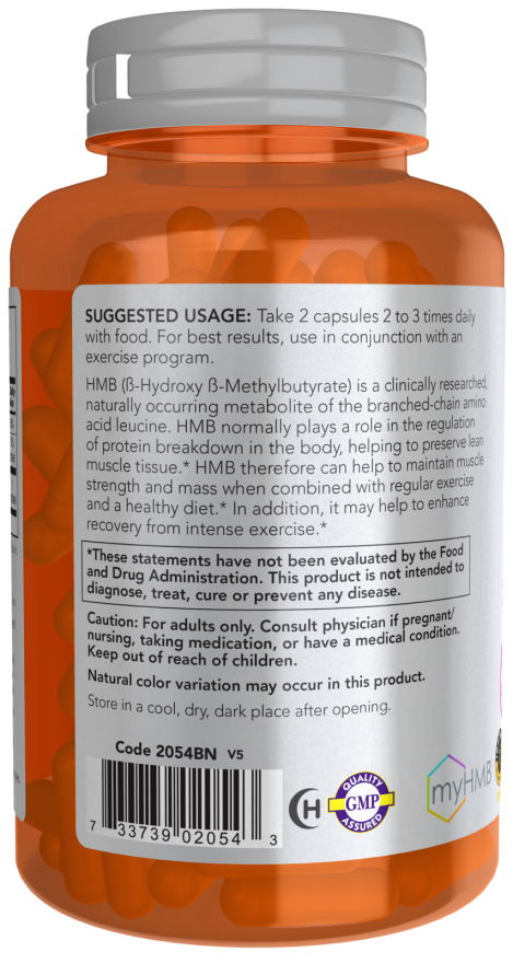 HMB 500 mg 120ベジカプセルNOW Foods（ナウフーズ） – サプリメントのリンクプロ